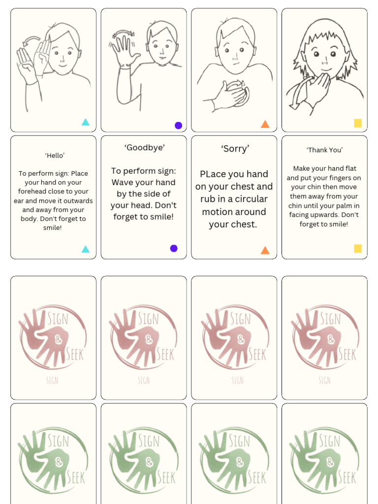 Sign and Seek v2 | PDF | Hand