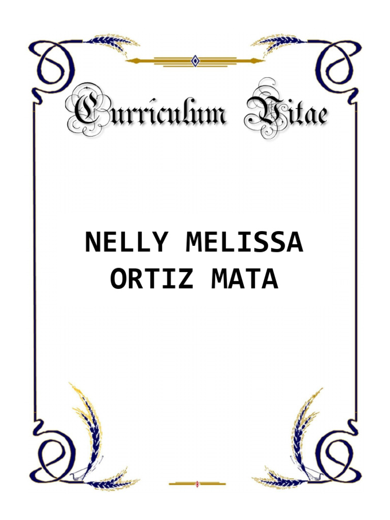Curriculum Nelly Melissa Ortiz Mata | PDF