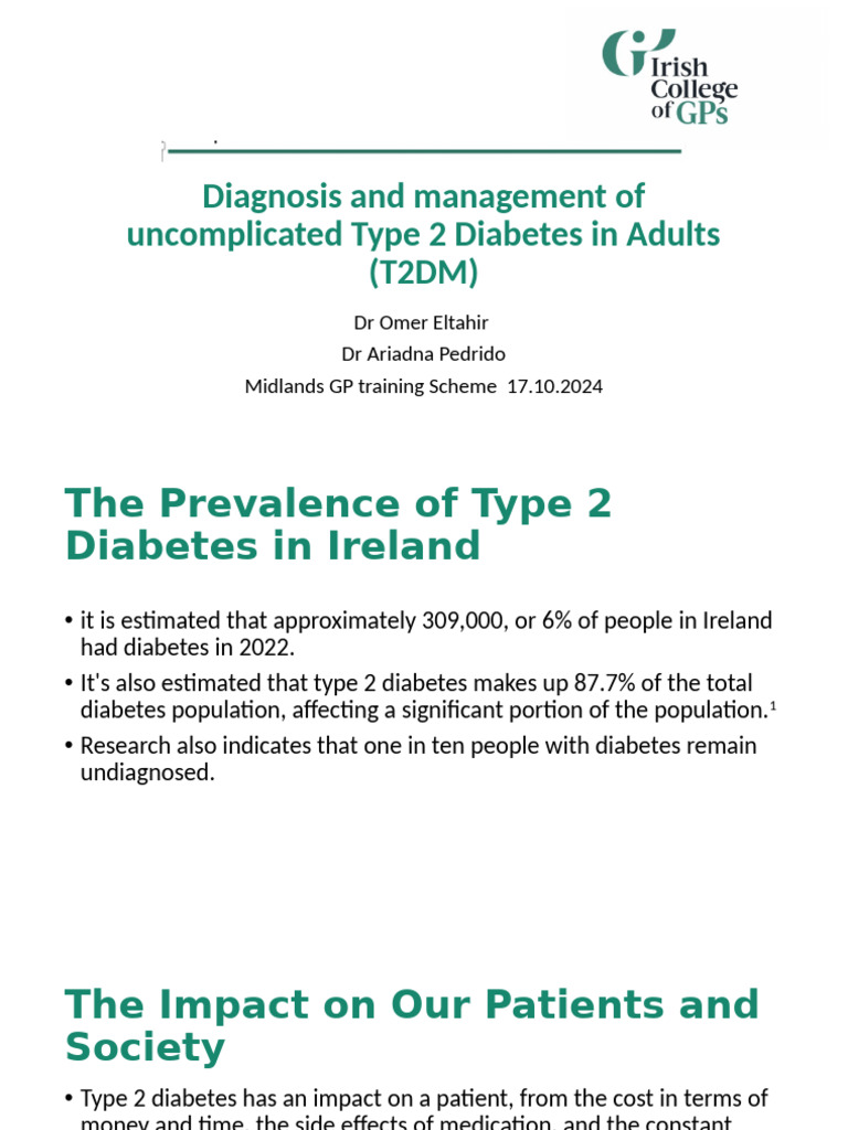 ICGP Guidelines for Type 2 Diabetes Management | PDF | Prediabetes ...