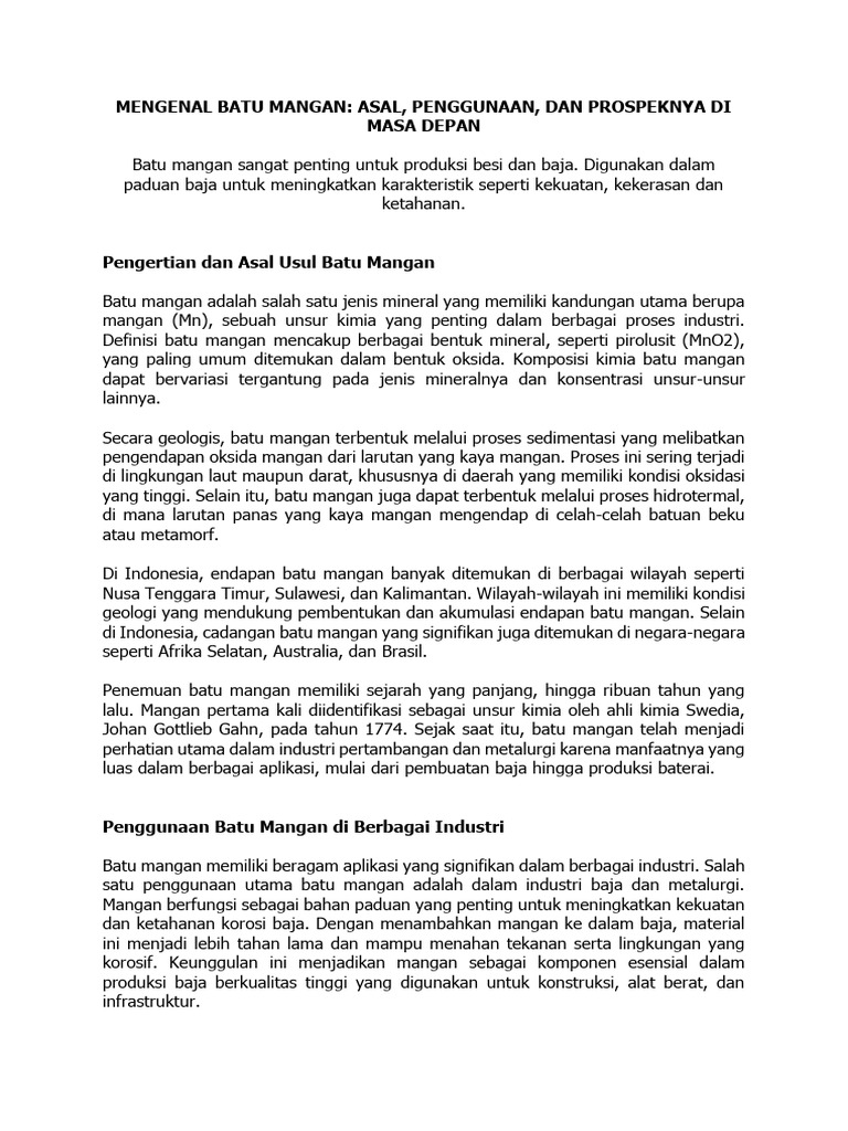 Mengenal Batu Mangan | PDF