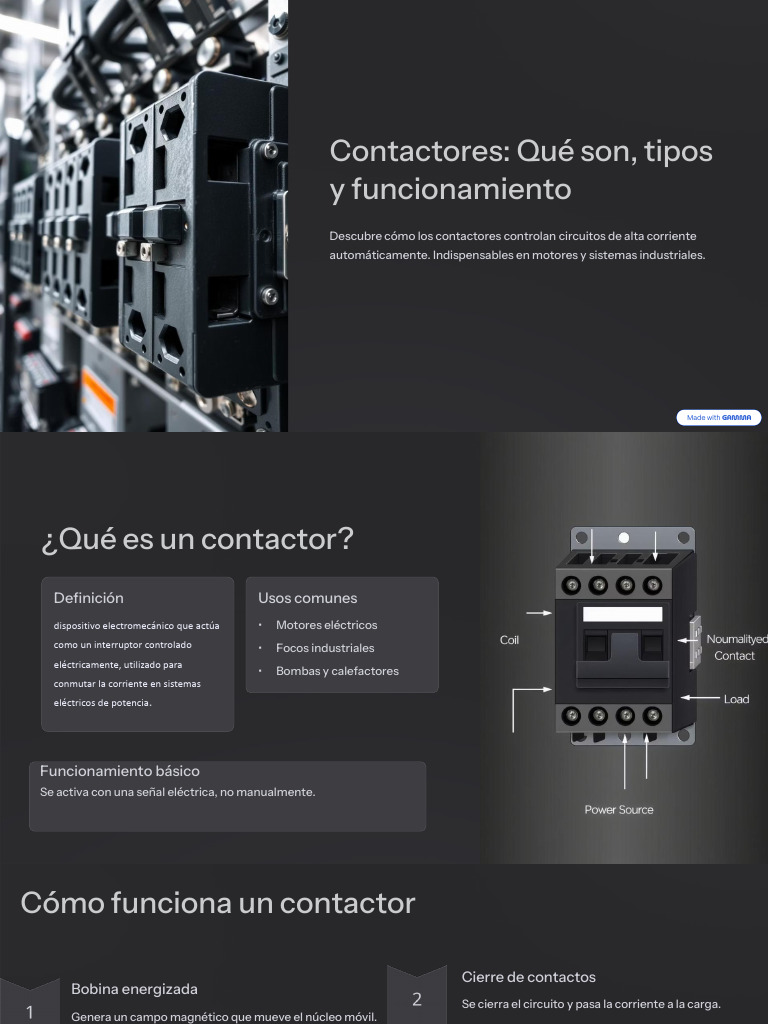 Contactores Que Son Tipos y Funcionamiento - GRUPO | PDF | Motor ...