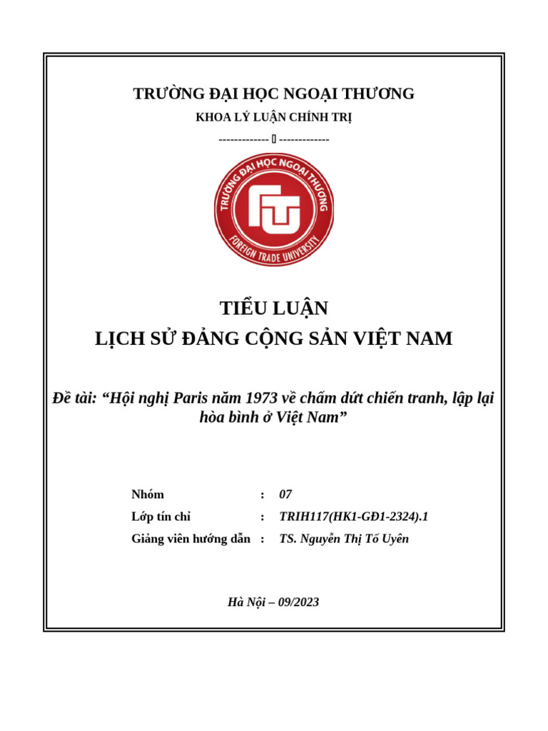 Tieu Luan Lich Su Dang | PDF