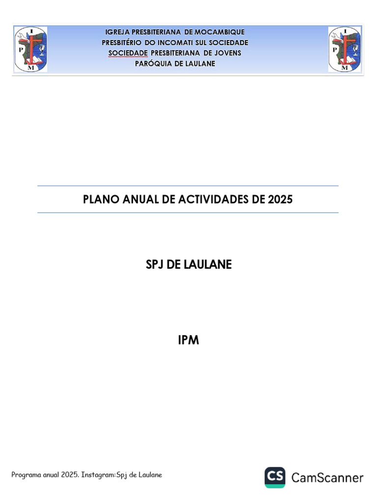 Programa Anual Da SPJ 2025.. | PDF | Escola dominical