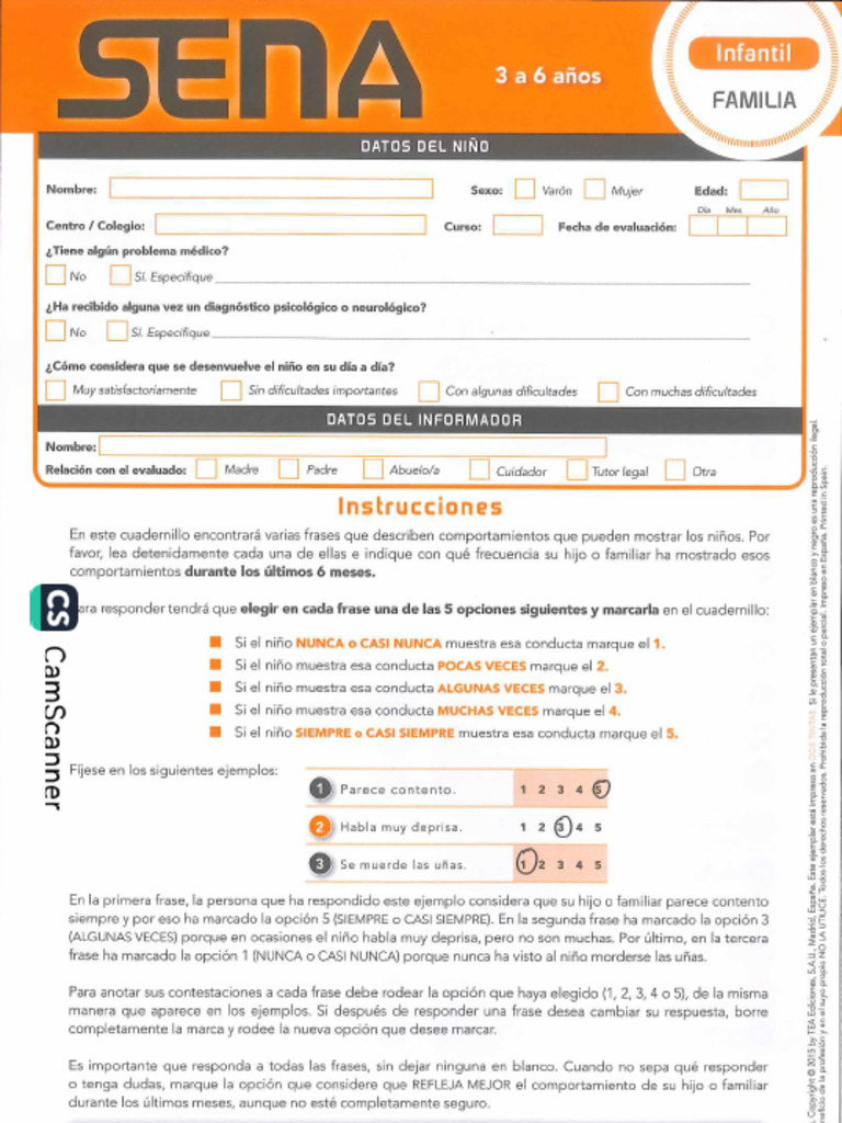 Sena Cuestionarios | PDF
