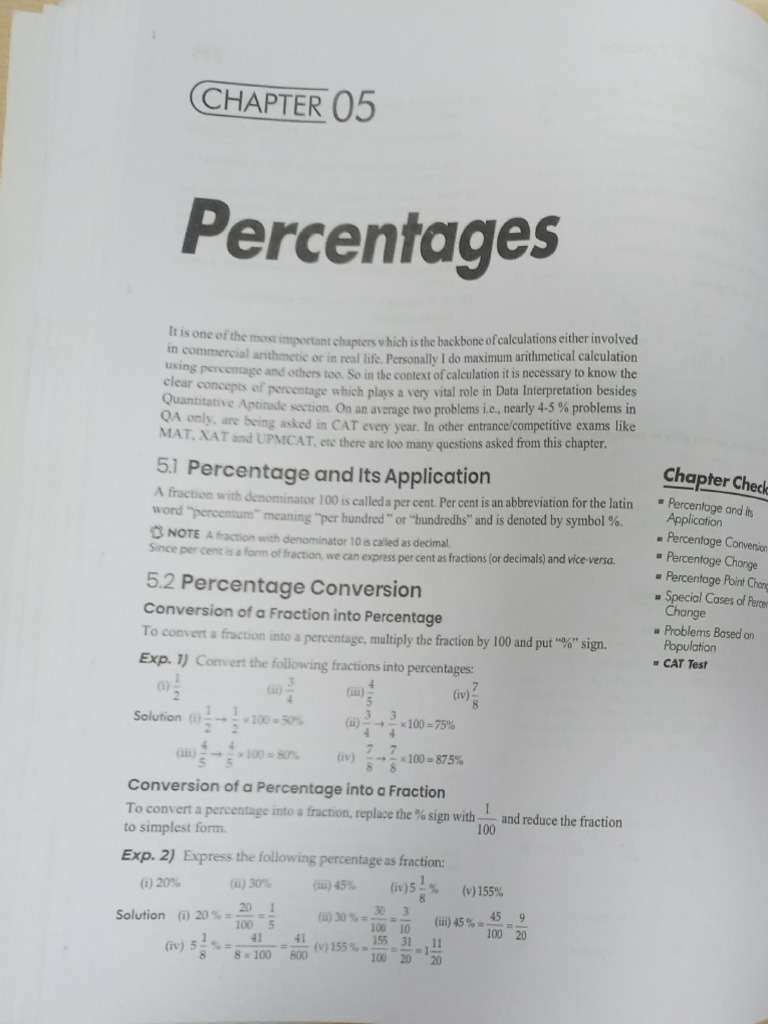 Percentage CAT | PDF | Percentage | Decimal