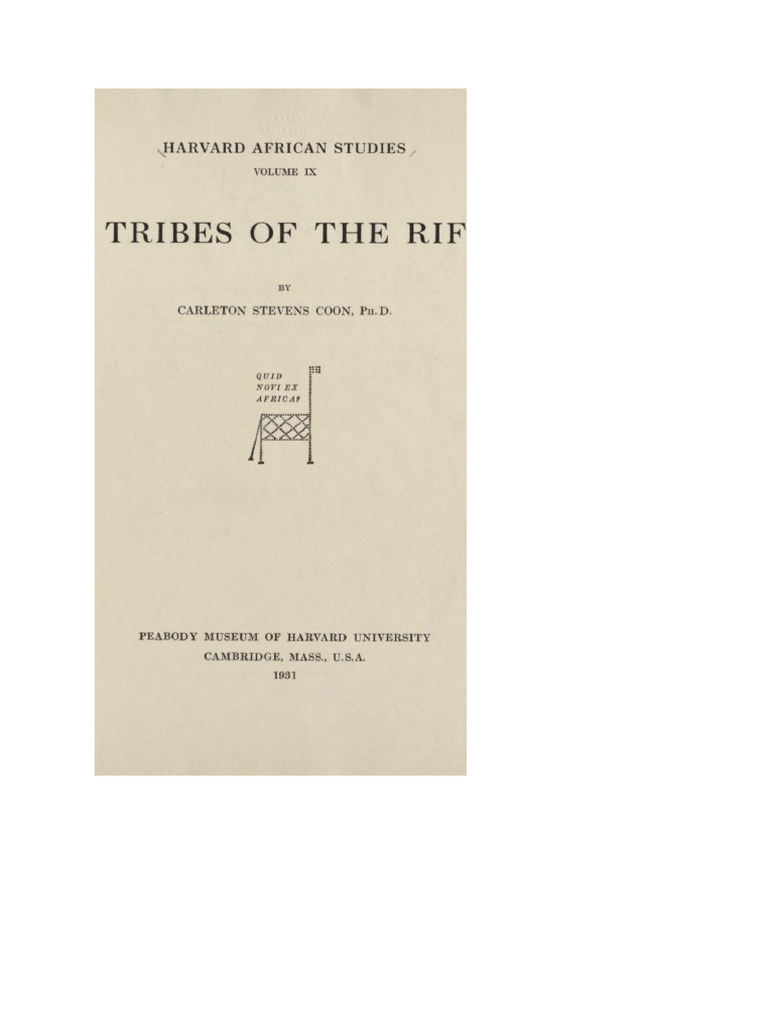 Rif Tribes | PDF