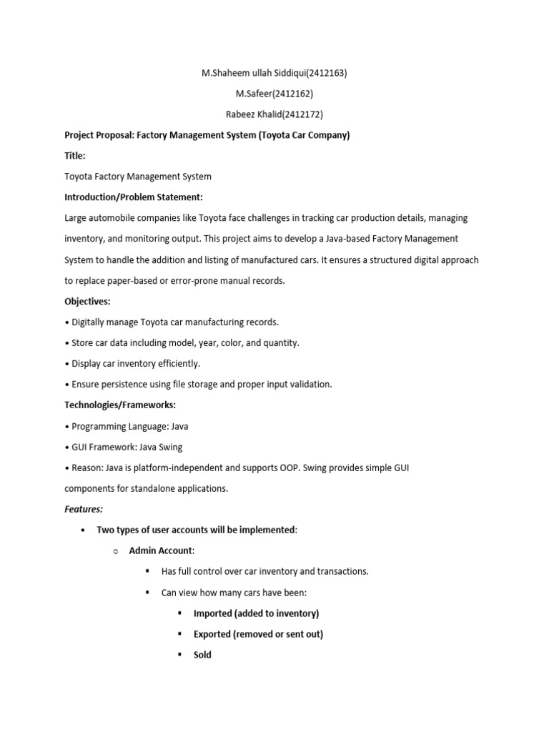 Proposal Oops | PDF | Java (Programming Language) | Inventory