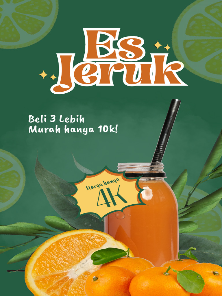 Hijau Dan Oren Simpel Jus Jeruk Segar Cerita Instagram | PDF