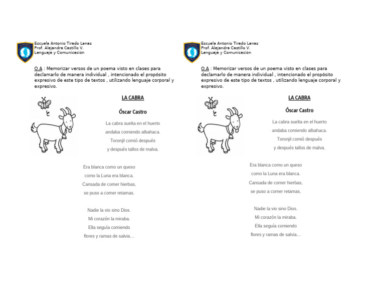 Poema La Cabra | PDF
