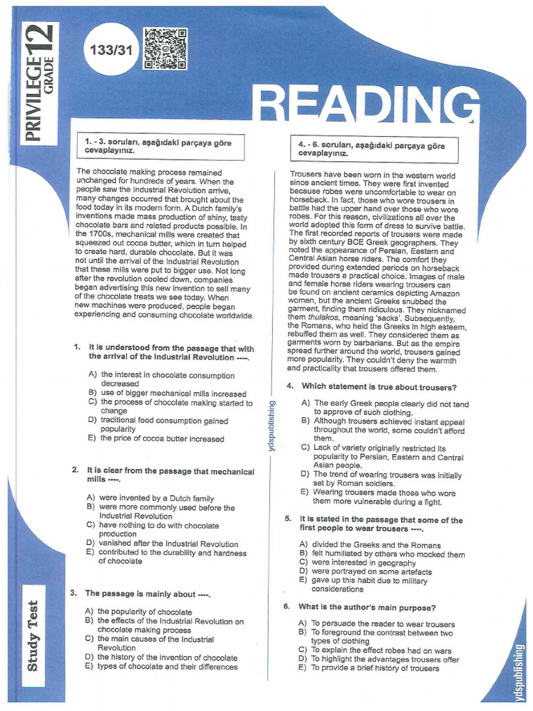 Reading Test2 | PDF