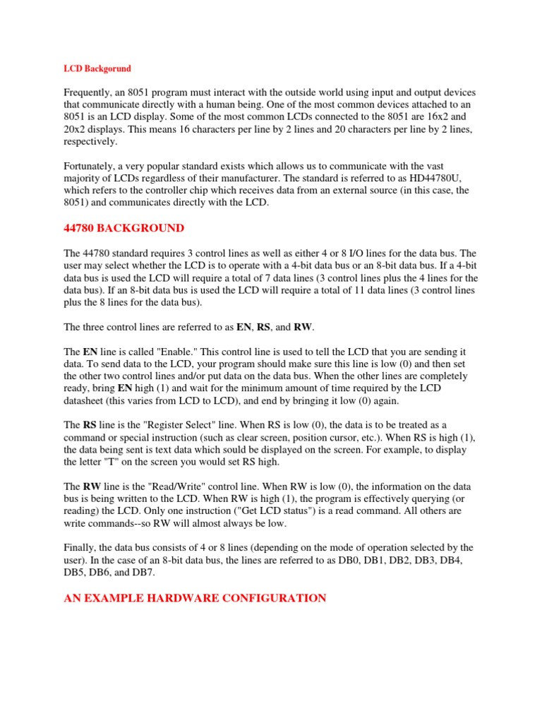 Background: LCD Backgorund | PDF | Subroutine | Instruction Set