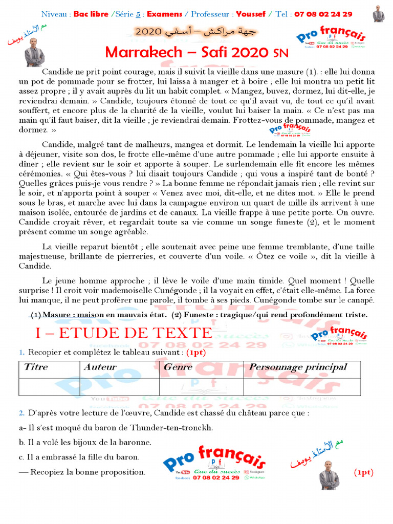 Marrakech 2020 SN Candide - 00001 | PDF