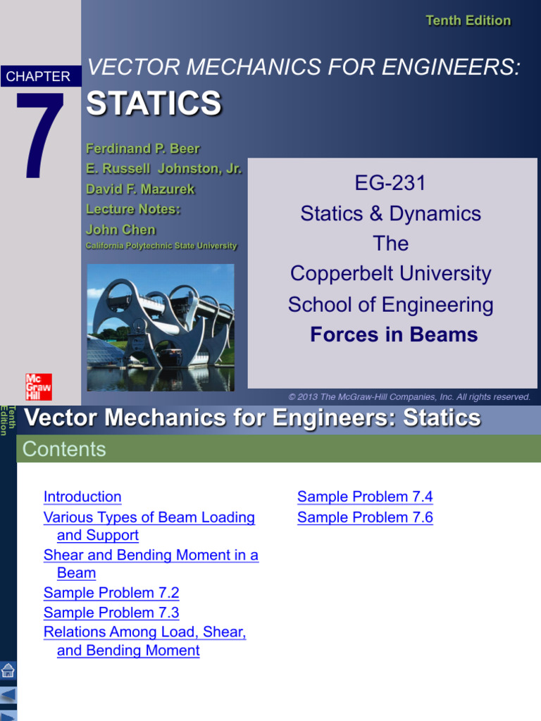 EG 231 Chap 7 1 | PDF | Bending | Beam (Structure)