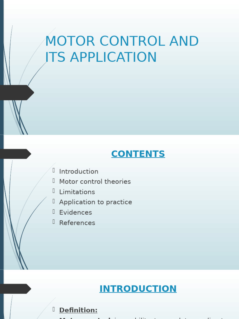 Motor Control and Its Application - 11139 - Pediatrics-T - 21!01!2021 | PDF | Motor Control | Brain