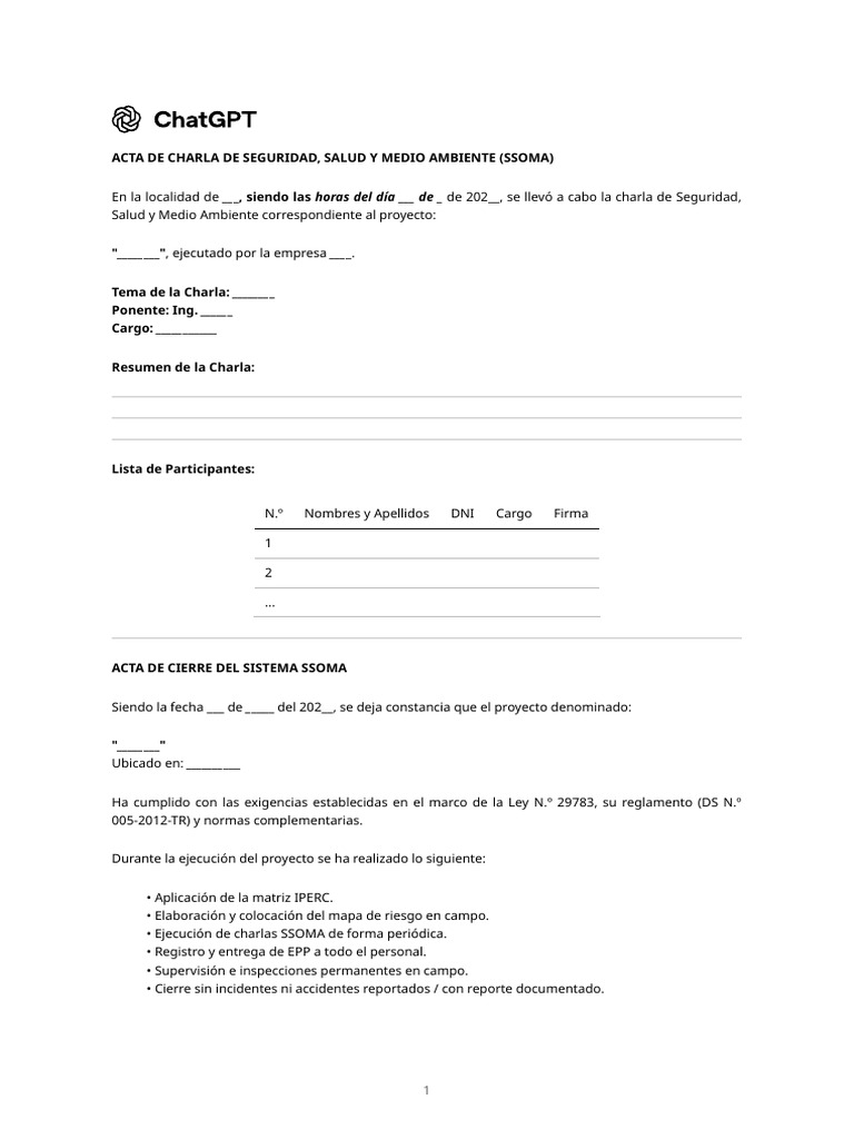 Formatos Ssoma Final | PDF