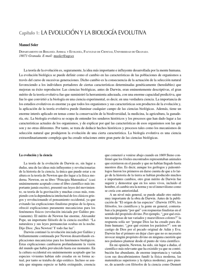 Evolución y Biologia Evolutiva | PDF | Evolución | Seleccion natural