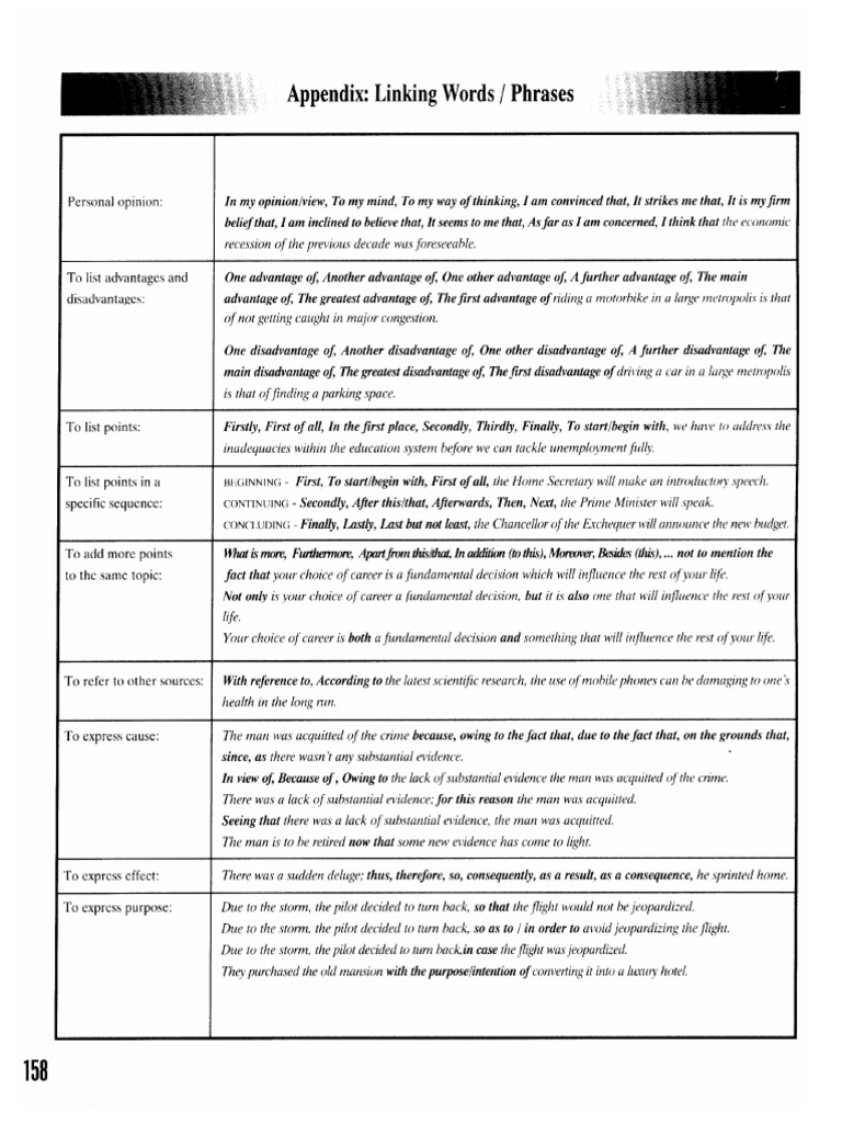 Linkers For Essay | PDF
