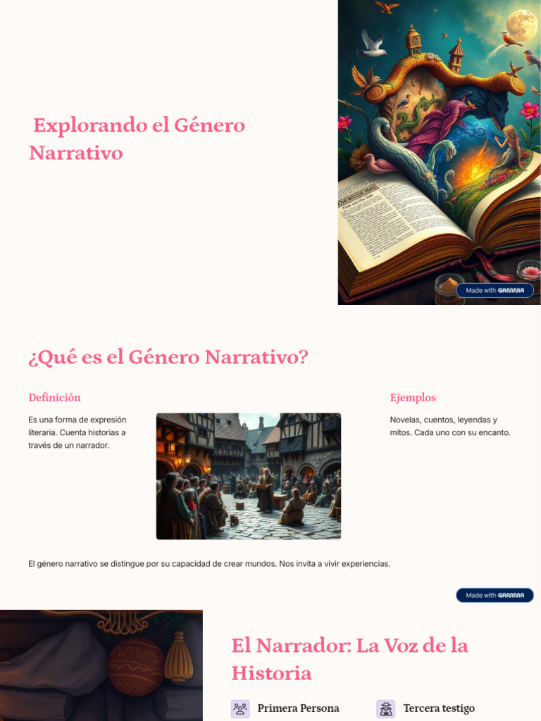 Explorando El Genero Narrativo | PDF | Narración