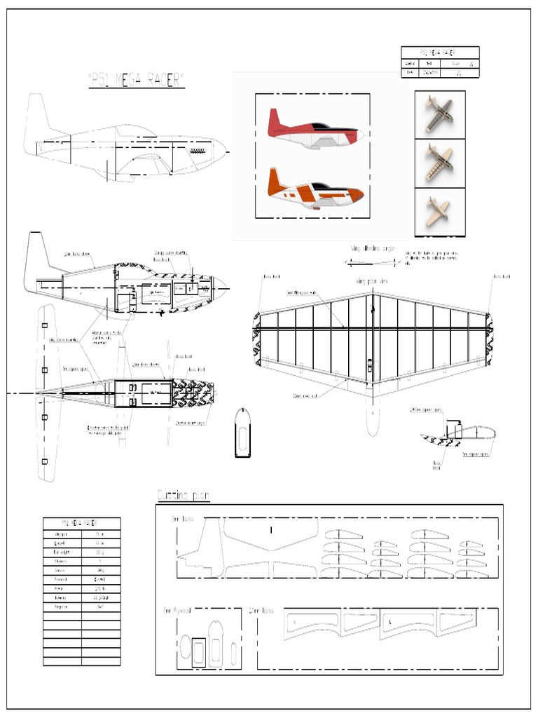 Mega P51 Racer Plan 2 | PDF
