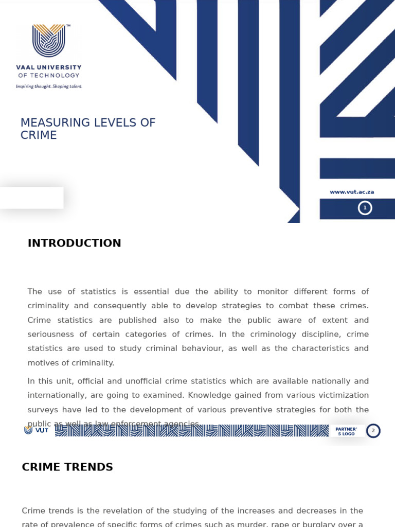 Measuring The Levels of Crime | PDF | Crimes | Crime & Violence