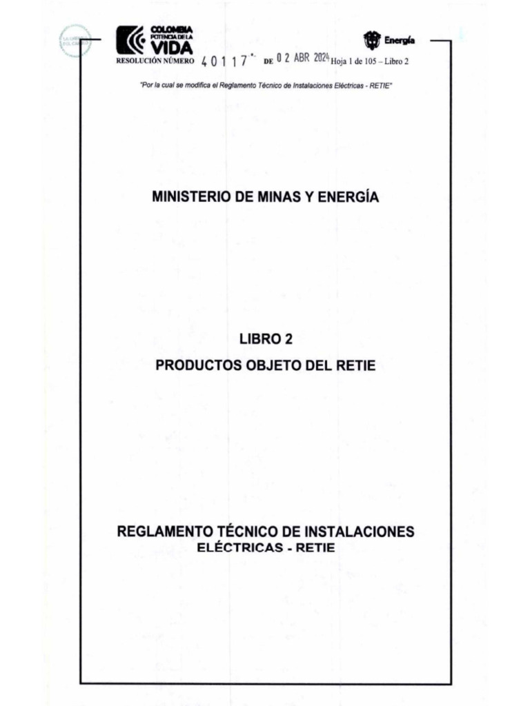 RETIE Capitulo 2 2024 | PDF