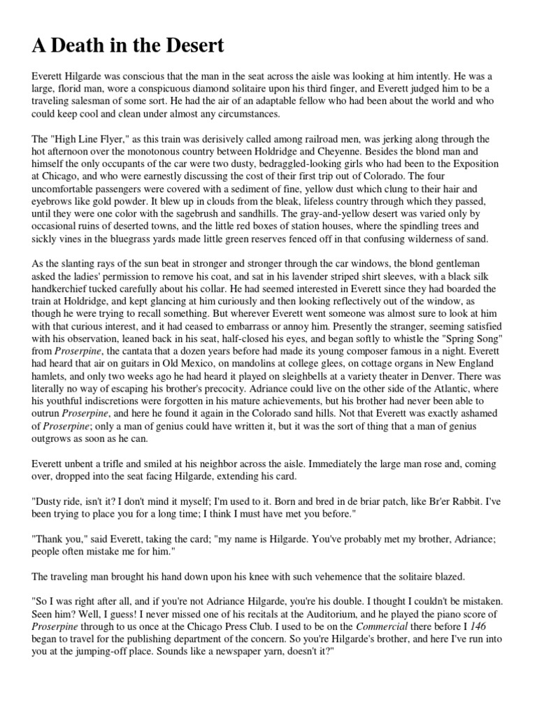 A Death in The Desert | PDF | Poetry
