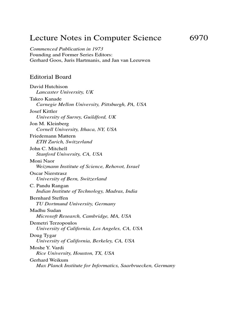 Transactions On Computational Science XIV - Special Issue On - Toshihiro Tanuma, Hiroshi Imai ...