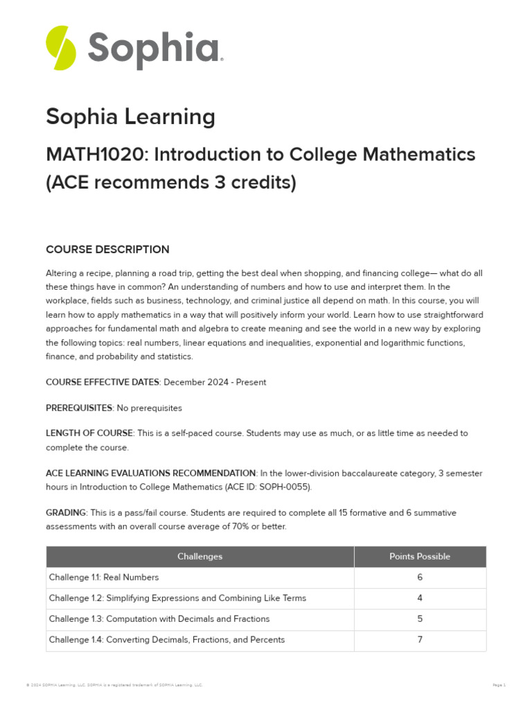 Introduction to College Mathematics Course | PDF | Equations ...