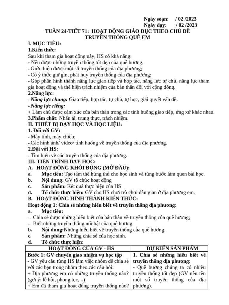 K - Ho - CH BD SHL GDC - 6 Tu - N 24 | PDF