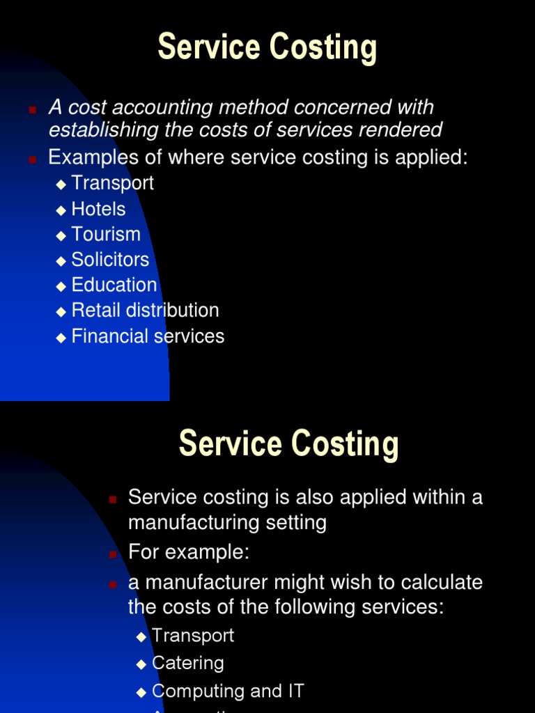 Service Costing | PDF | Business