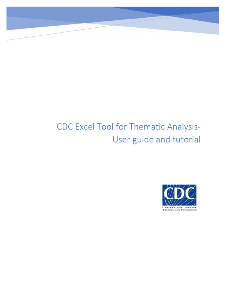 CDC Thematic Analysis Excel Tool Guide | PDF | Microsoft Excel ...