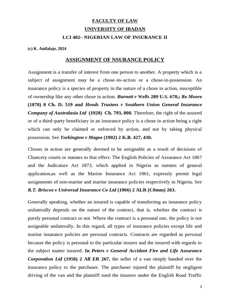 Insurance - Assignment - Class Copy-3 | PDF | Assignment (Law ...