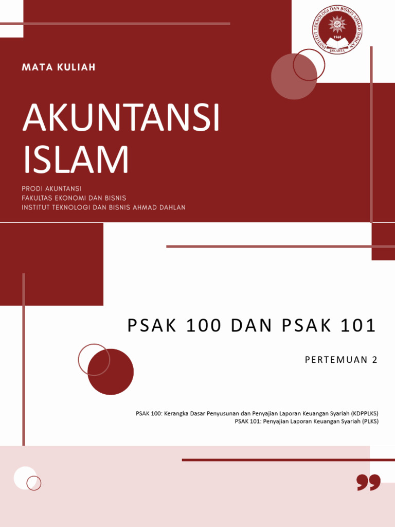 PSAK 100 dan 101 dalam Akuntansi Syariah | PDF