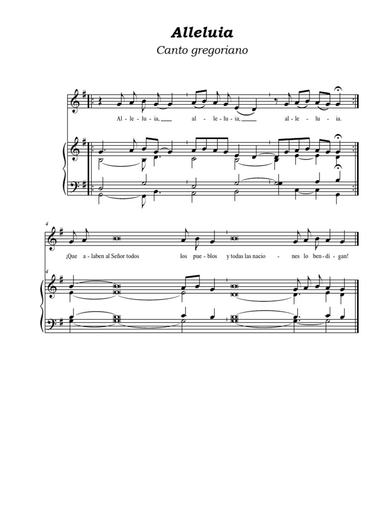 Alleluia en Canto Gregoriano | PDF