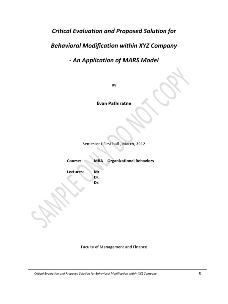 MARS Model - Organizational Behaviour | PDF | Competence (Human ...