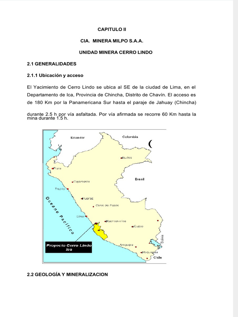 Aplicacion Del Sub-Level-Stoping Compañía Minera Milpo | PDF | Sector ...