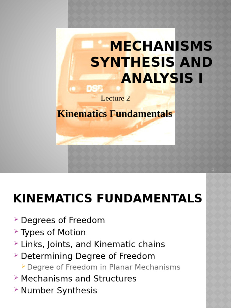 Me 264 Kinematic Fundamentals Lectre 2 | PDF | Kinematics | Rotation
