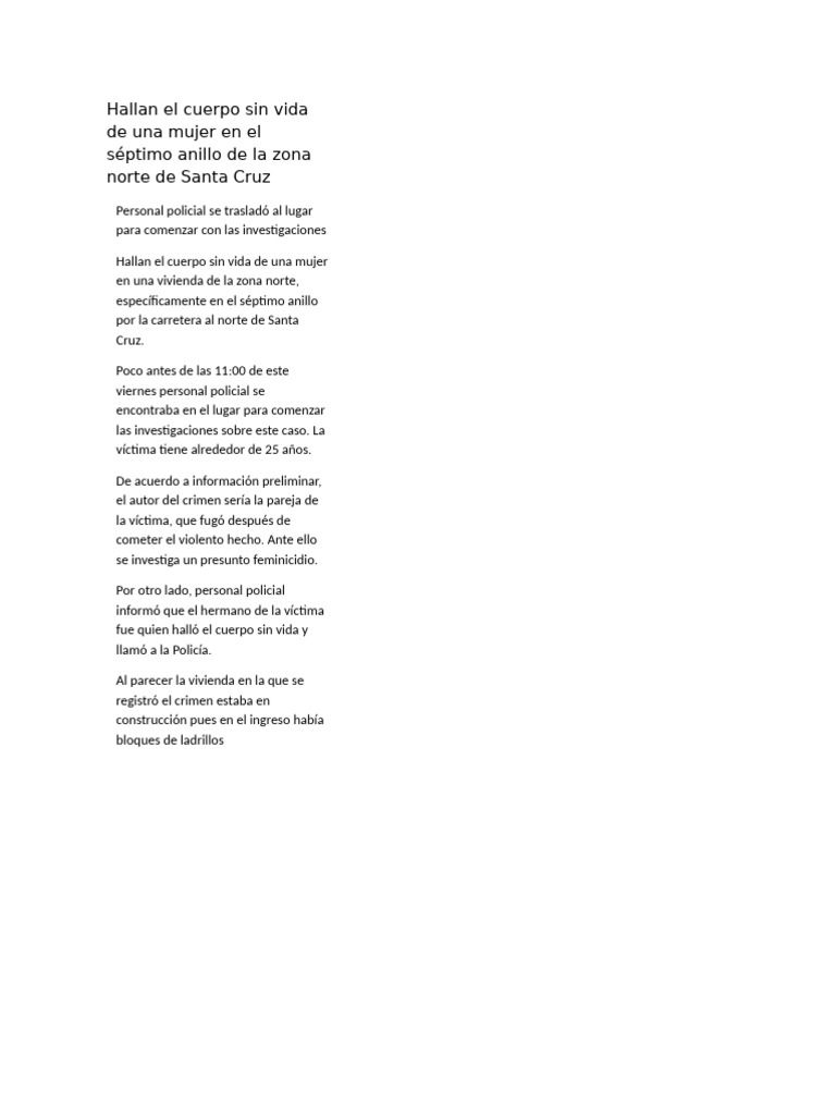Hallan El Cuerpo Sin Vida de Una Mujer en El Séptimo Anillo de La Zona ...