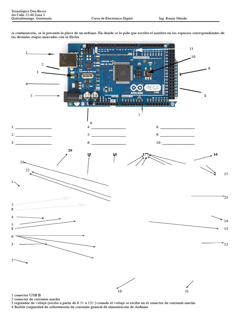 Hoja Localizacion Arduino 2025.Doc | PDF | Arduino | Microcontrolador