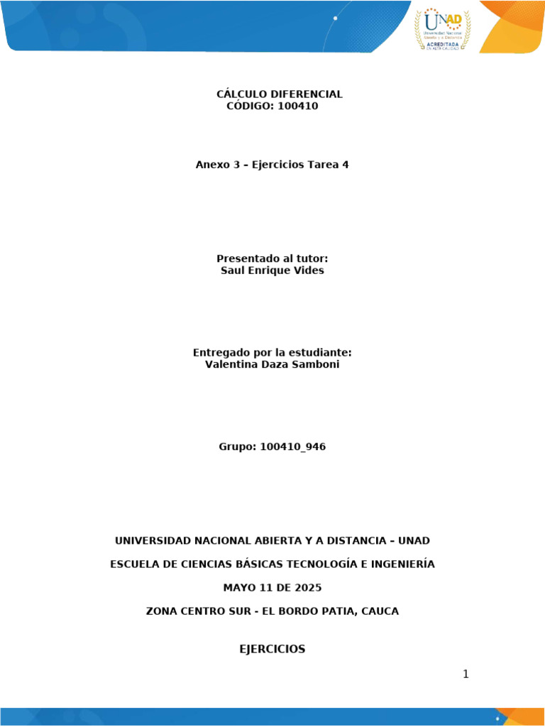 CALCULO Anexo 3 - Ejercicio Tarea 4 | PDF | Derivado | Elipse