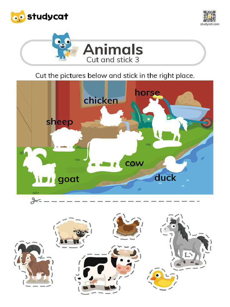 Farm Animal Vocabulary Fun! ? This Free English | PDF