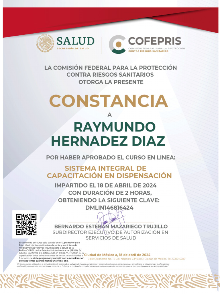 Constancia-SICAD RAYMUNDO HERNANDEZ DIAZ | PDF
