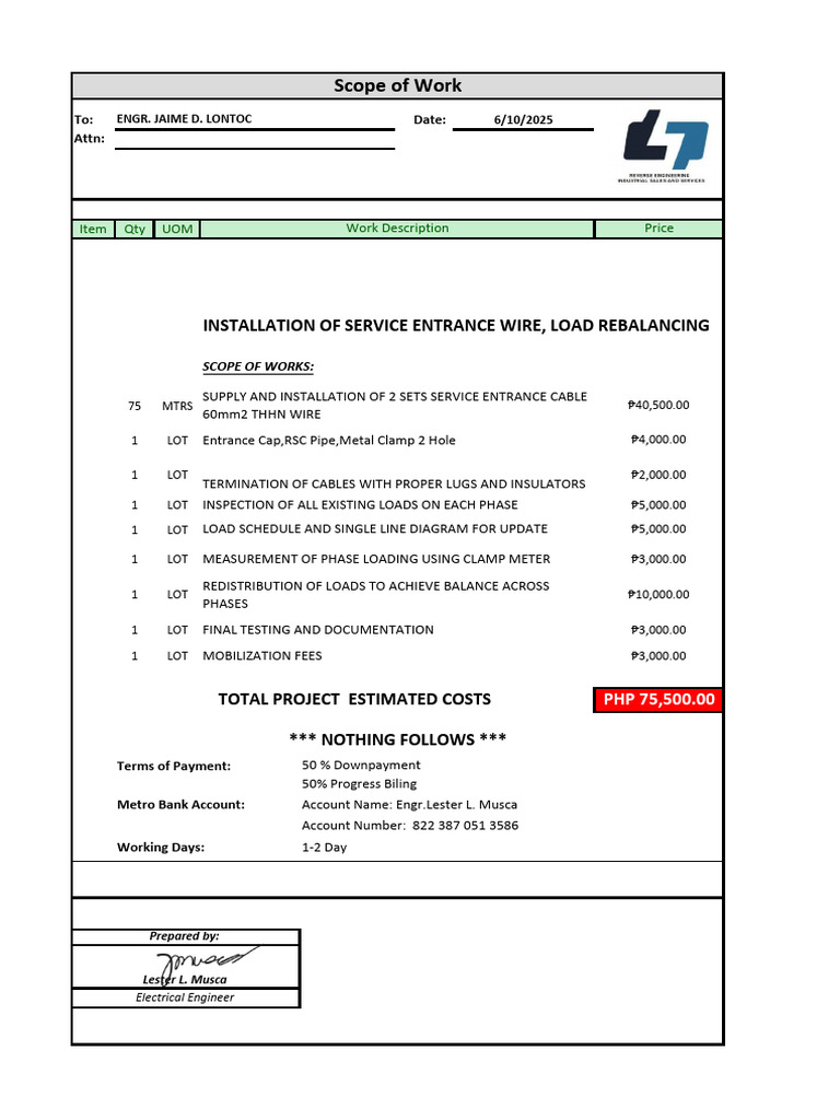 Tipas Puregold Taguig Quotation | PDF
