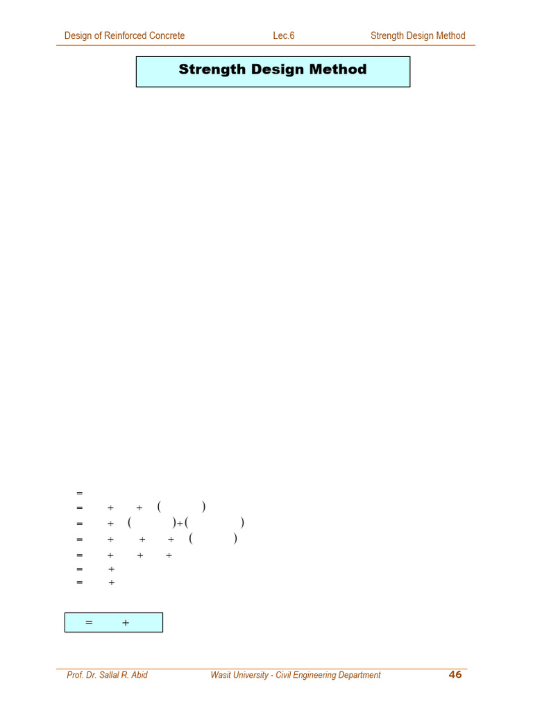 Lec.6 - Strength Design Method-Rectangular Sections - 1 | PDF ...