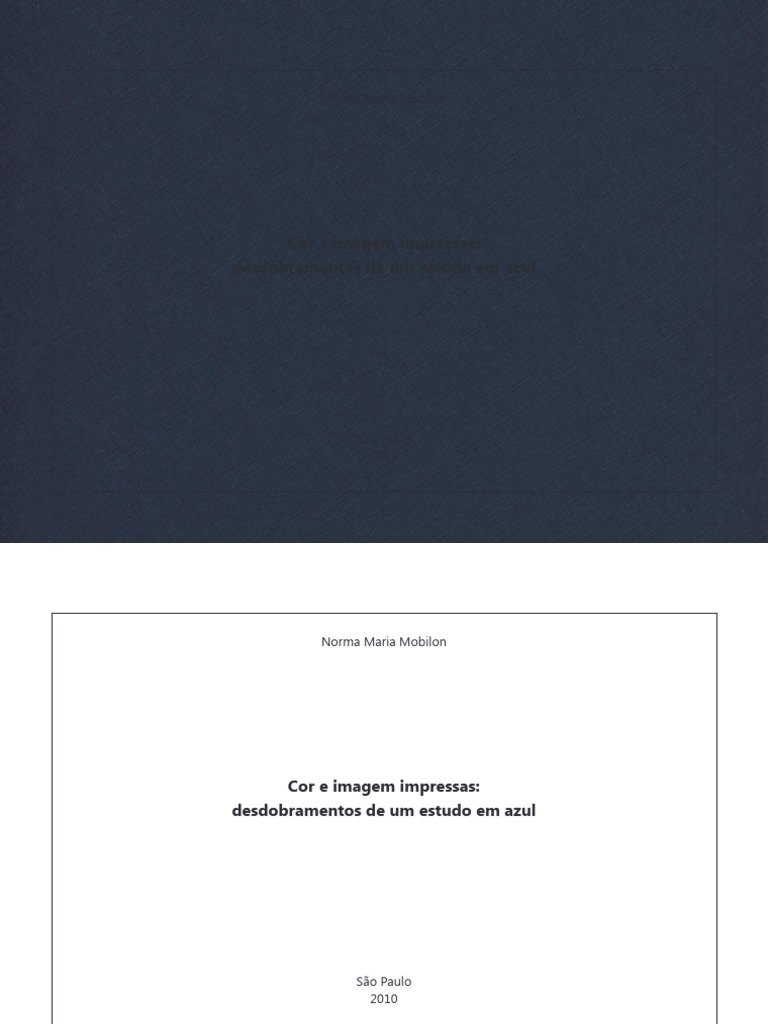 Cor e Imagem Impressas Um Estudo Da Cor Azul NORMA - MOBILON | PDF ...