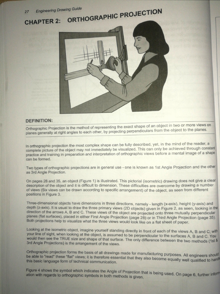 Orthographic Projection - Pictorial Drawing - Chapters | PDF