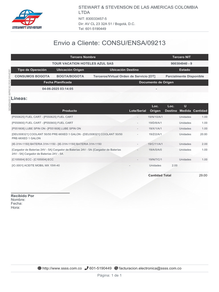 Picking - Consu Ensa 09213 | PDF