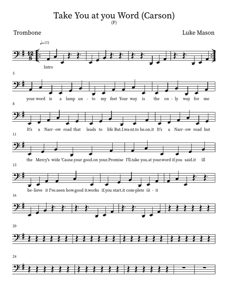 Take You at Your Word (Carson) | PDF