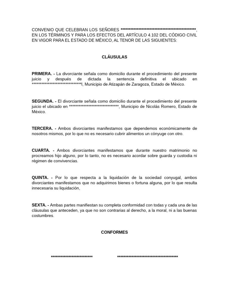 Divorcio Voluntario Betzi y Erick | PDF