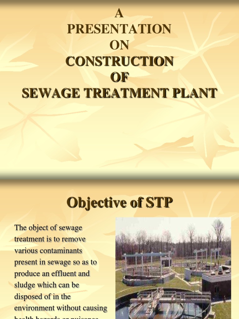 Construction of Sewage Treatment Plant | PDF | Sewage Treatment | Flow ...